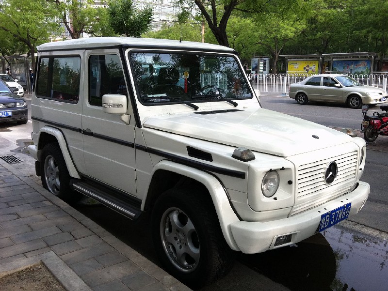 Spotted in China: Mercedes-Benz G500 SWB in White - CarNewsChina.com