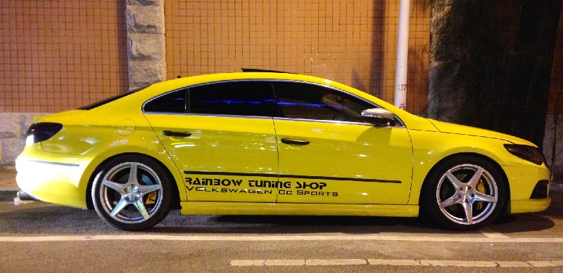 Volkswagen Passat CC is a Yellow Low Rider in China - CarNewsChina.com
