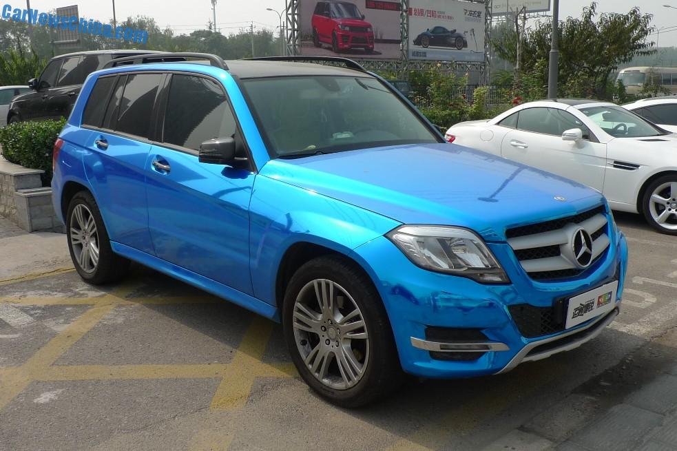 Mercedes-Benz GLK is shiny blue in China - CarNewsChina.com