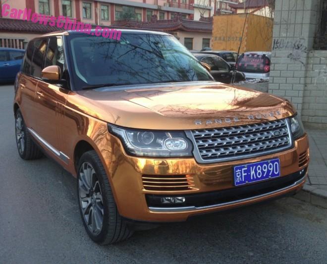 Range Rover is Shiny Gold in China - CarNewsChina.com