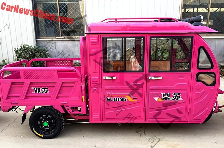 I Always Wanted To Have A Pink Double Cab 3-Wheel Pickup Truck With ...